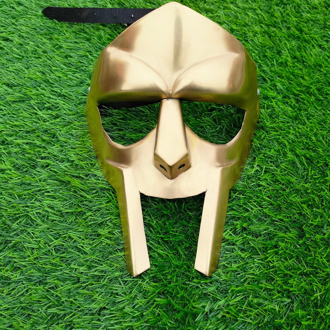 MF Doom Gladiator Armour Medieval Mask Mild Steel Golden Finish in ...