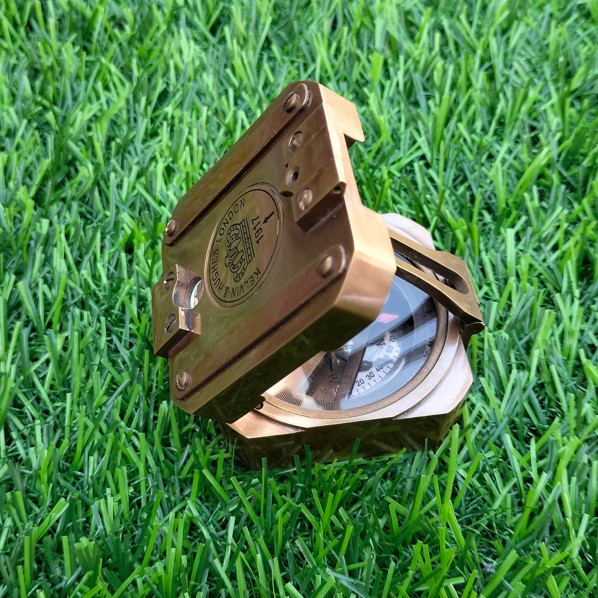 Kelvin & Hughes 1917 Square Antique Brunton Compass, Surveying or ...