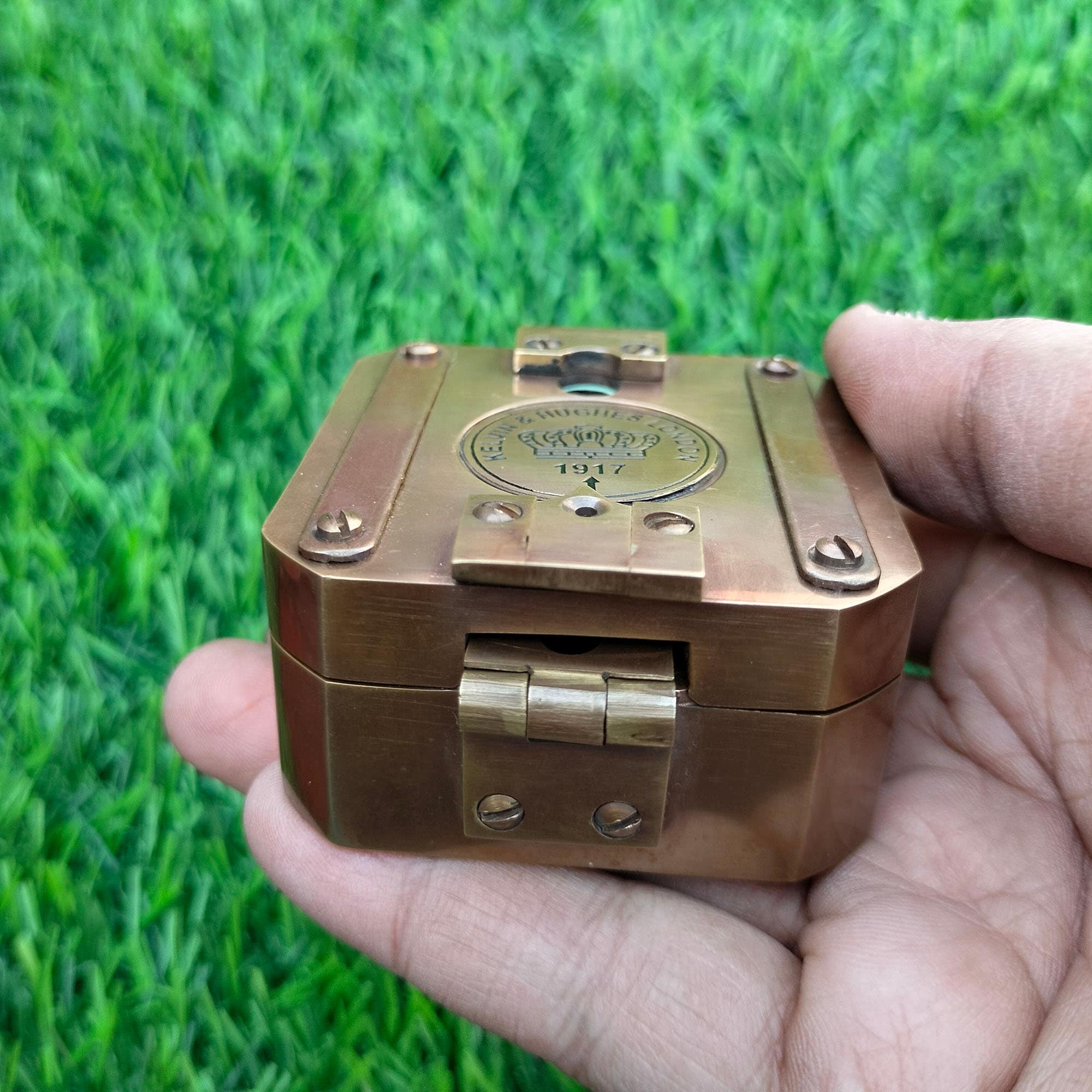 Kelvin & Hughes 1917 Square Antique Brunton Compass, Surveying or ...