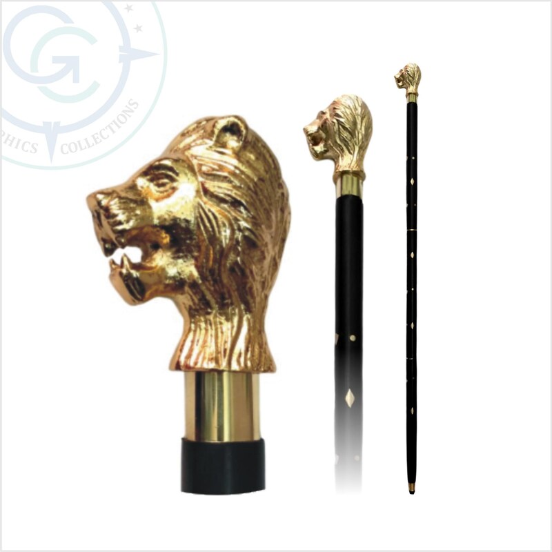Lion Head Cane - Etsy