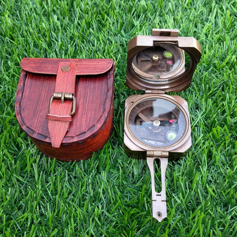 Kelvin & Hughes 1917 Square Antique Brunton Compass, Surveying or ...