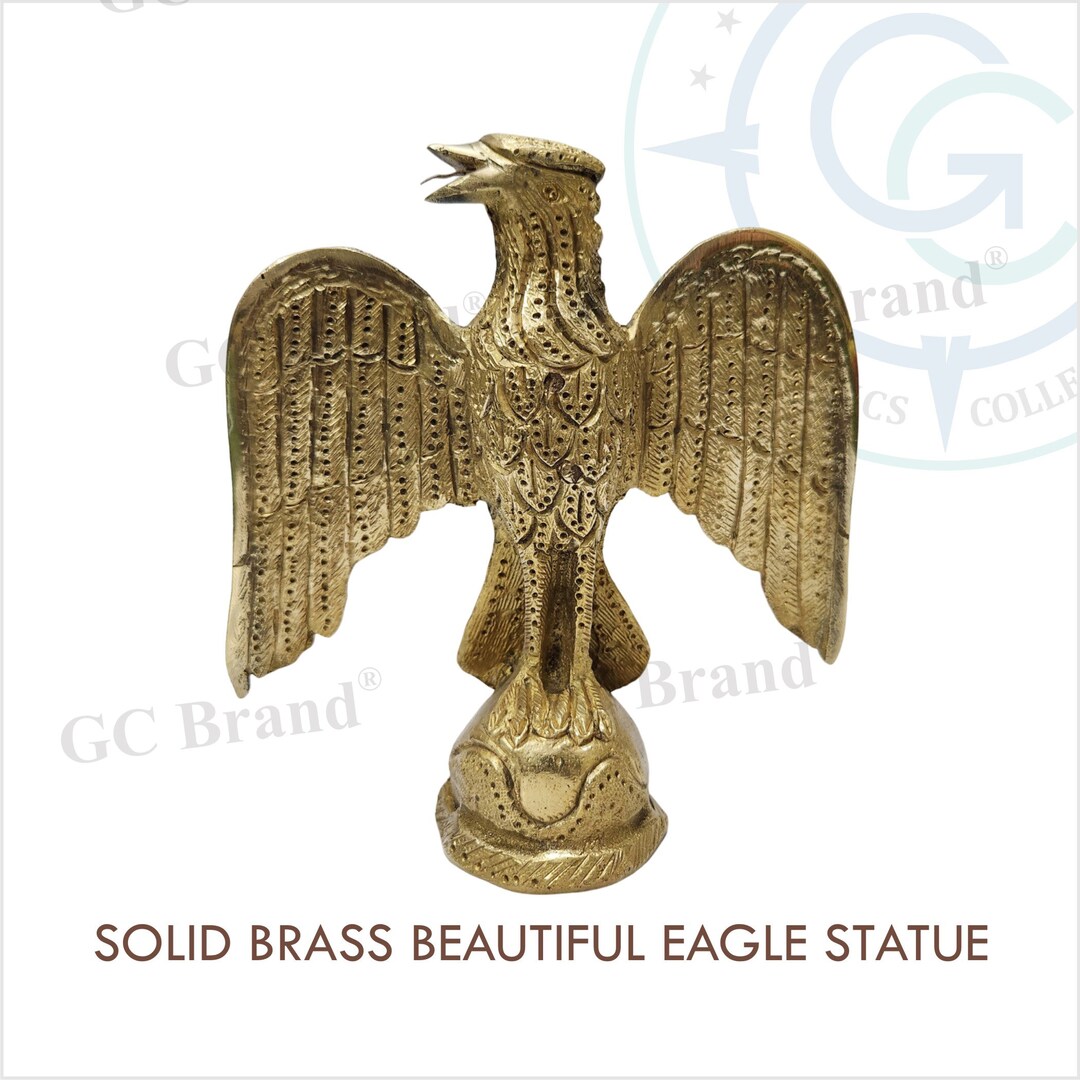 Solid Brass American Eagle Finial Statue With Majestic Spreading Wings ...