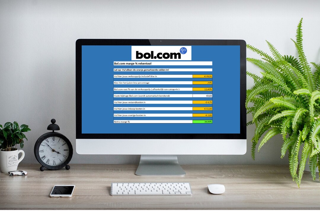 Bol.com Margin % Calculation Tool - Etsy