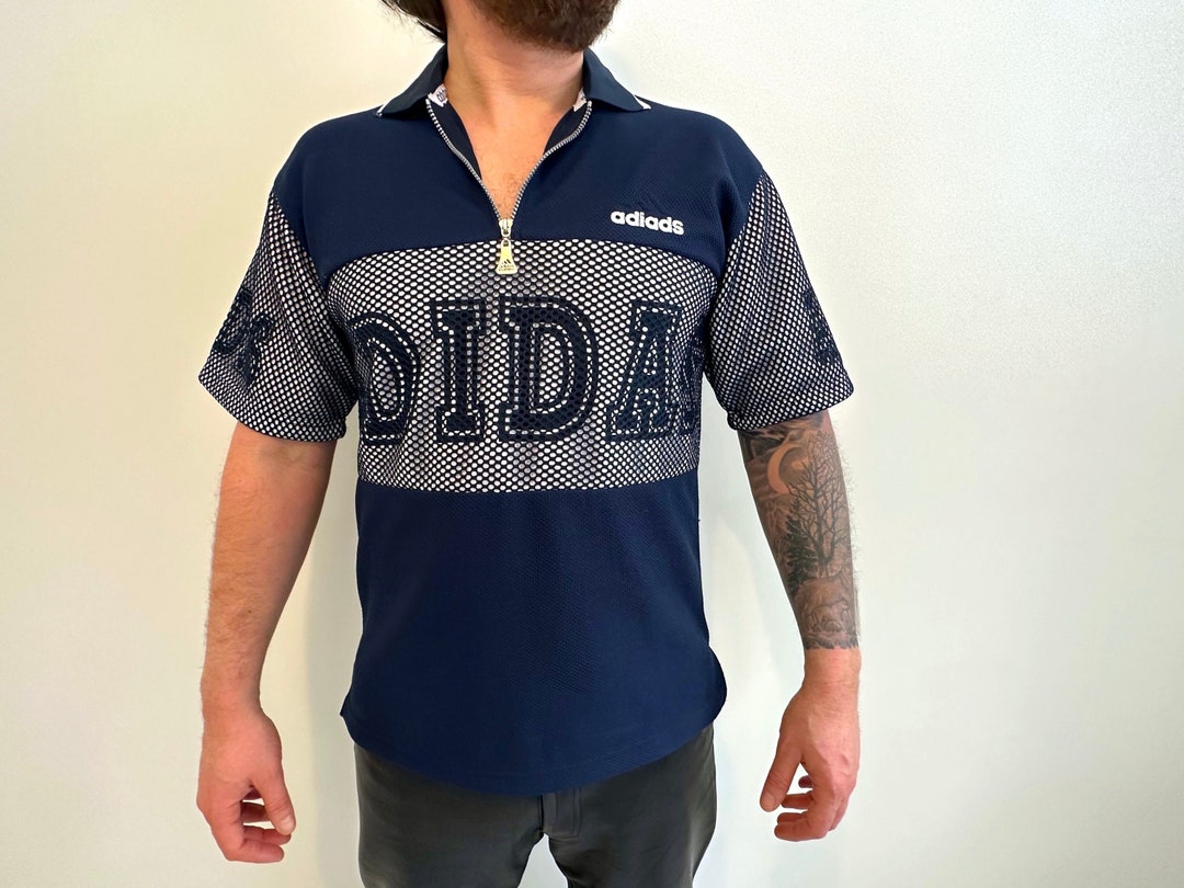 Blue Adidas Shirt Adidas Polo Fishnet Shirt Tee T Shirt White ...