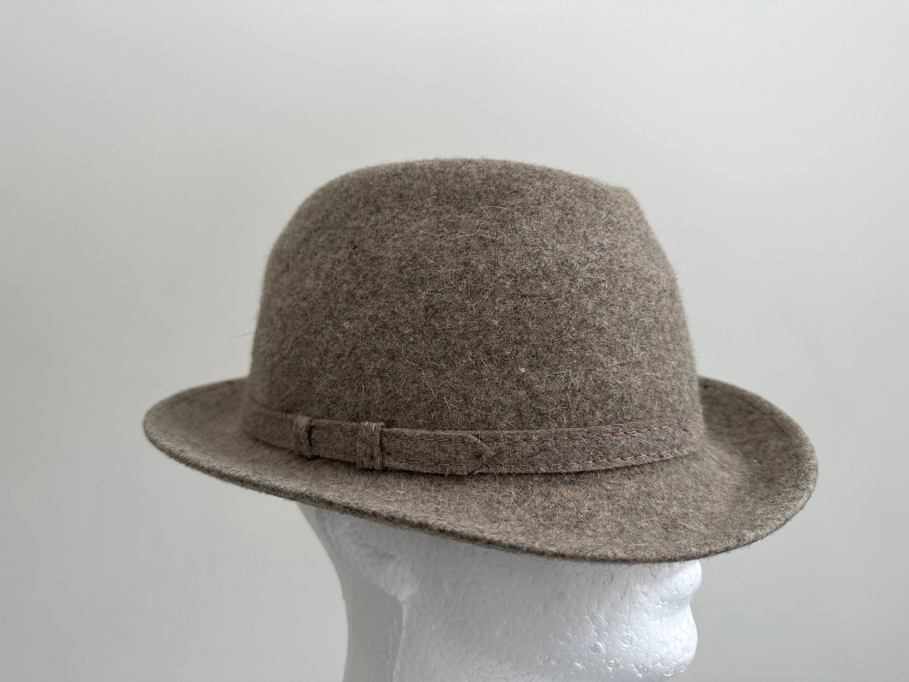 Vintage Wool Fedora Hat Beige Ottmar REICH Germany Felted Fedora ...