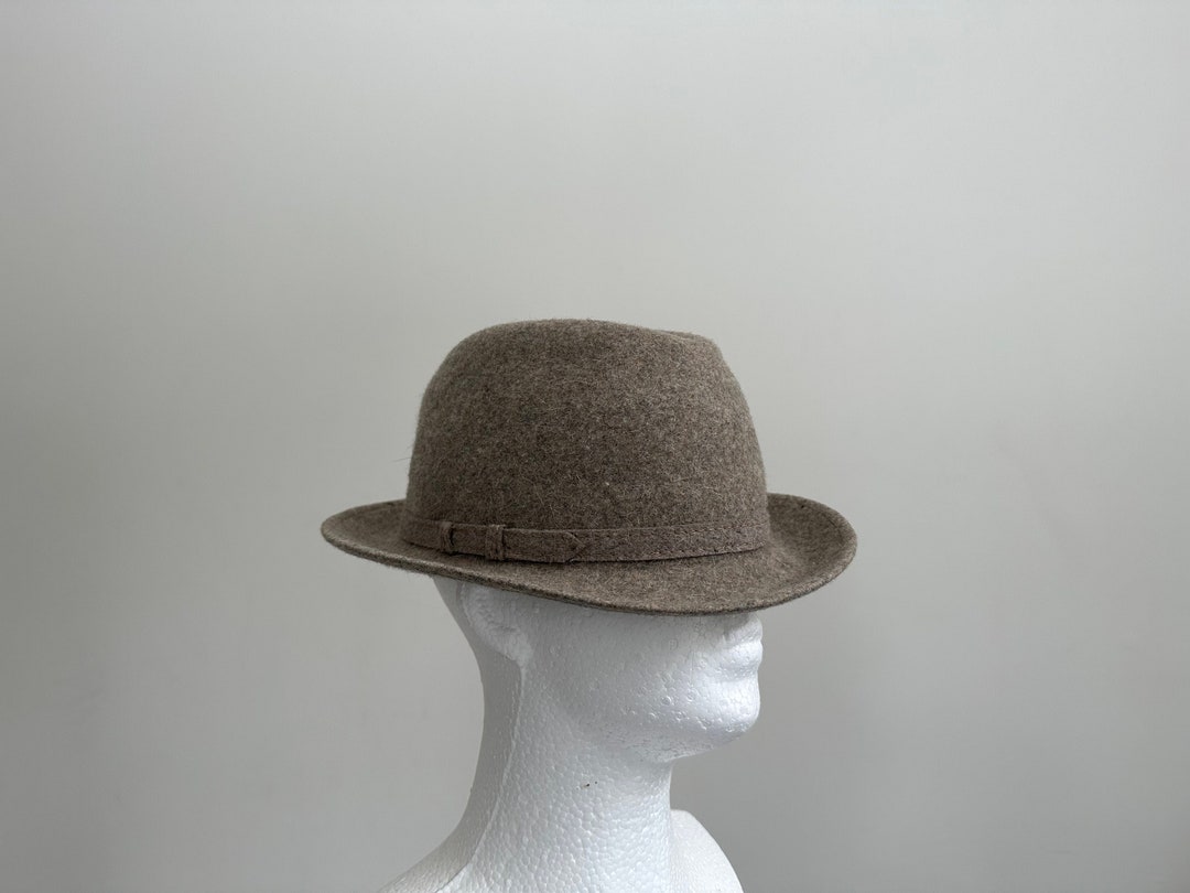 Vintage Wool Fedora Hat Beige Ottmar REICH Germany Felted Fedora ...