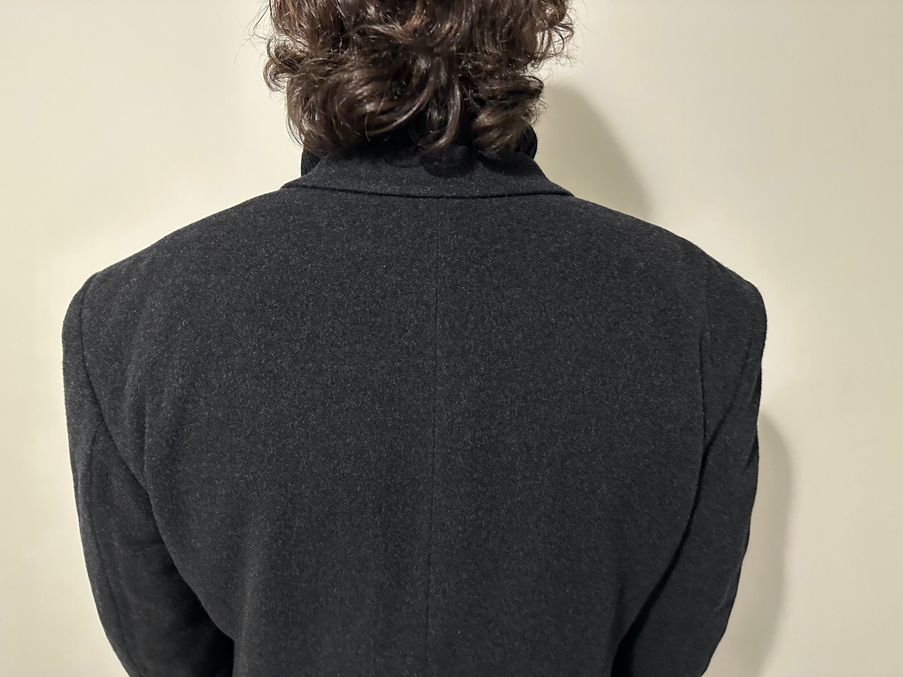 Vintage Men's Wool Winter Jacket Black Men Wool Coat Overcoat Classy ...