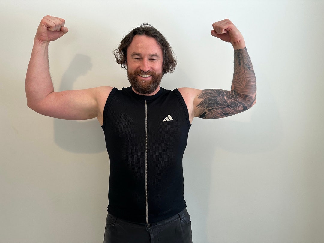 Black Adidas Shirt Adidas Fishnet Shirt Sleeveless Tee T Shirt ...