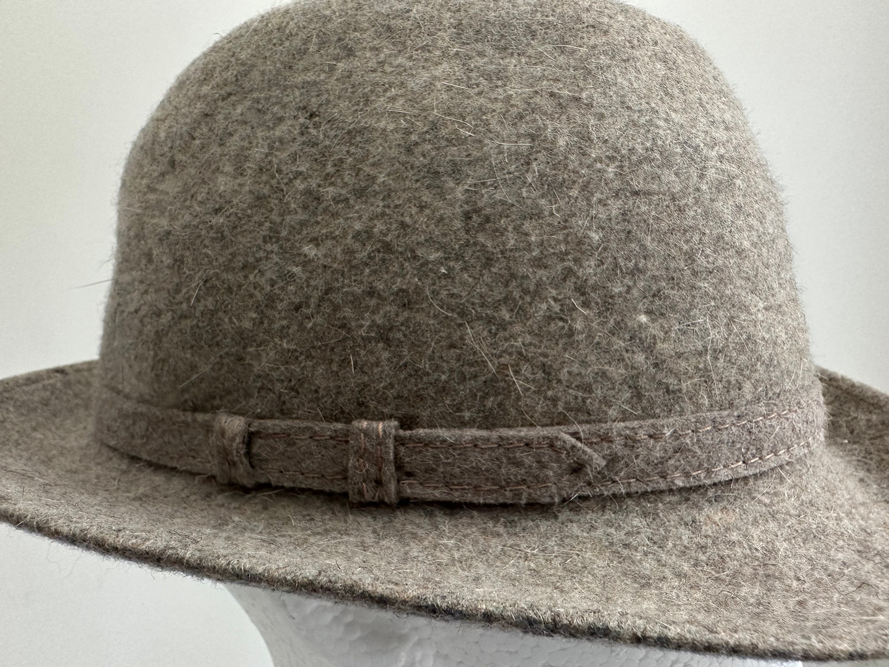 Vintage Wool Fedora Hat Beige Ottmar REICH Germany Felted Fedora ...