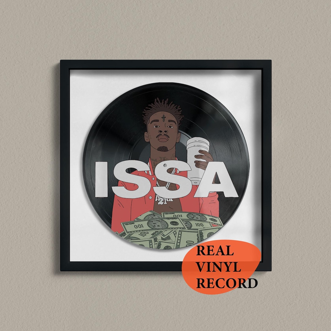 21 Savage Issa Album Album Cover Poster Printed on Real Vinyl Record ...