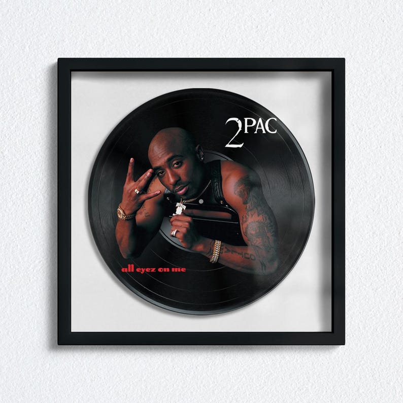 2pac all Eyez on Me Album Cover Poster Printed on Real Vinyl Record ...