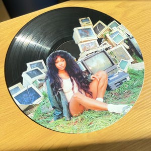 SZA Ctrl Album Cover Poster Printed on Real Vinyl Record, Vinyl Record ...