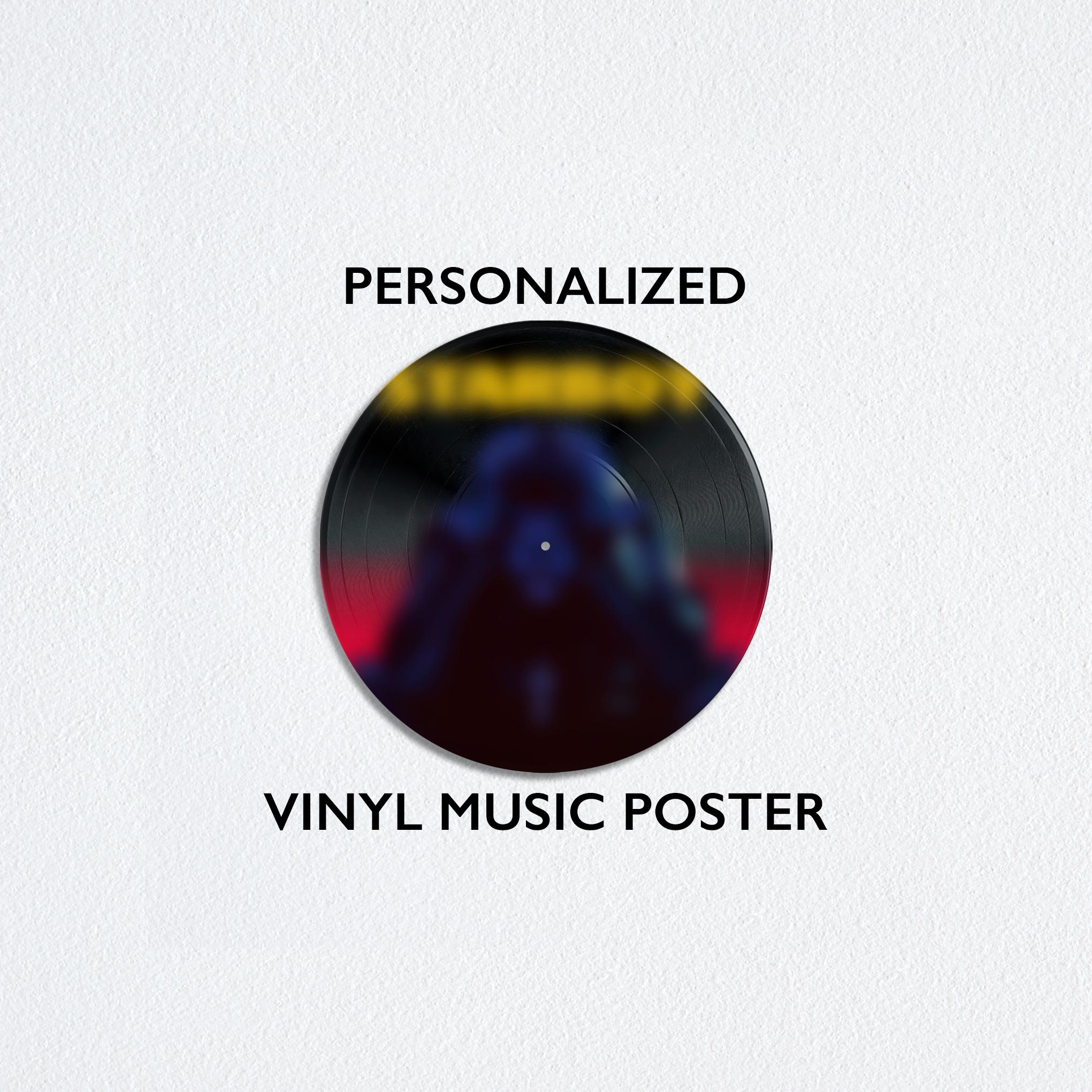 Personalized Album Cover Poster Printed on a Real Vinyl - Custom Music ...