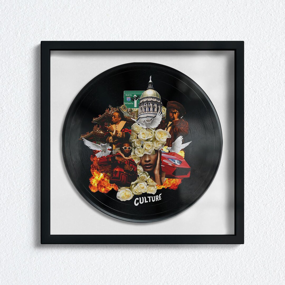 Migos Culture Album Cover Poster Printed on Real Vinyl Record, Vinyl ...