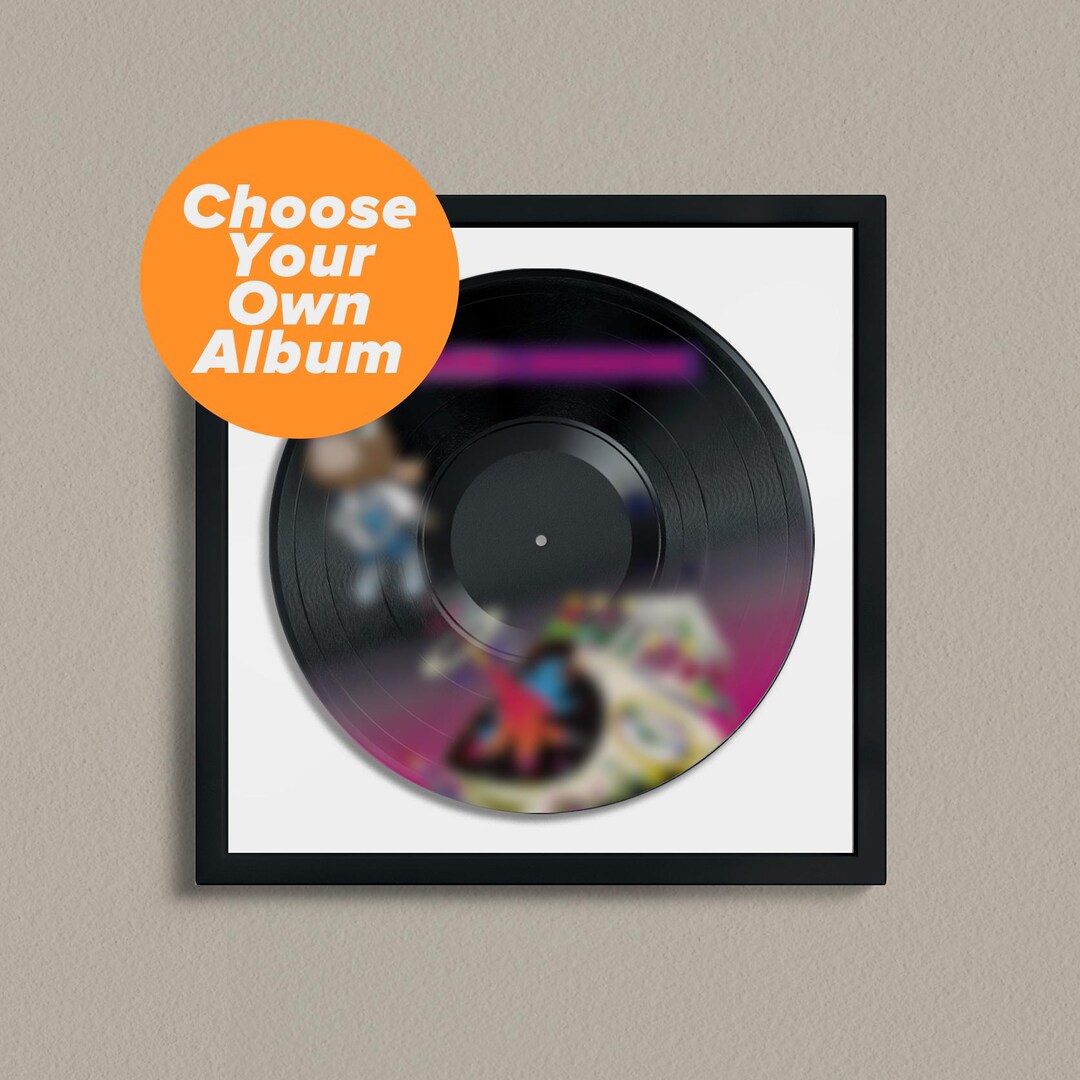 Custom Music Album Poster on a Real Vinyl Record — Choose Your Album ...