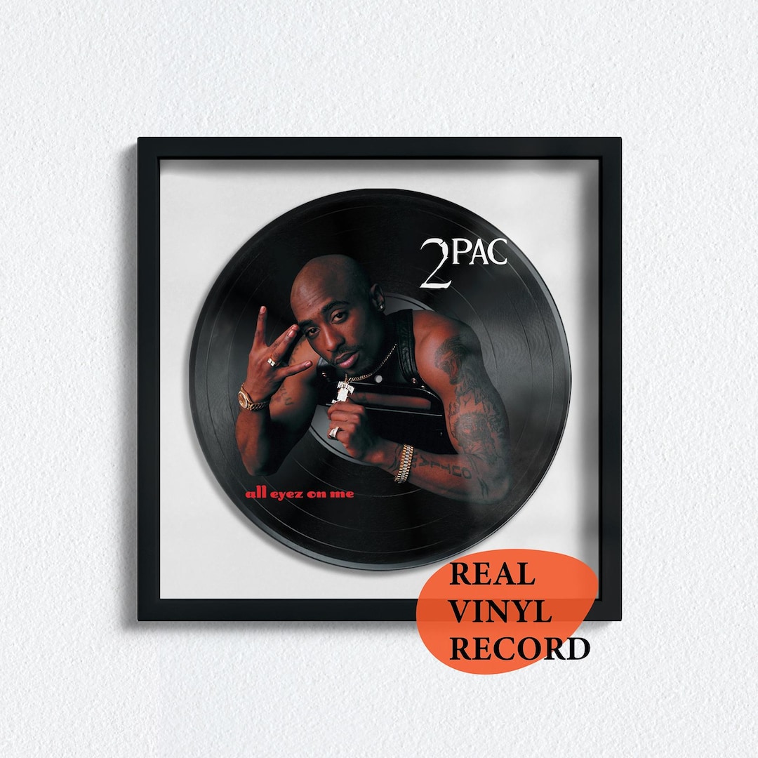 2pac all Eyez on Me Album Cover Poster Printed on Real Vinyl Record ...