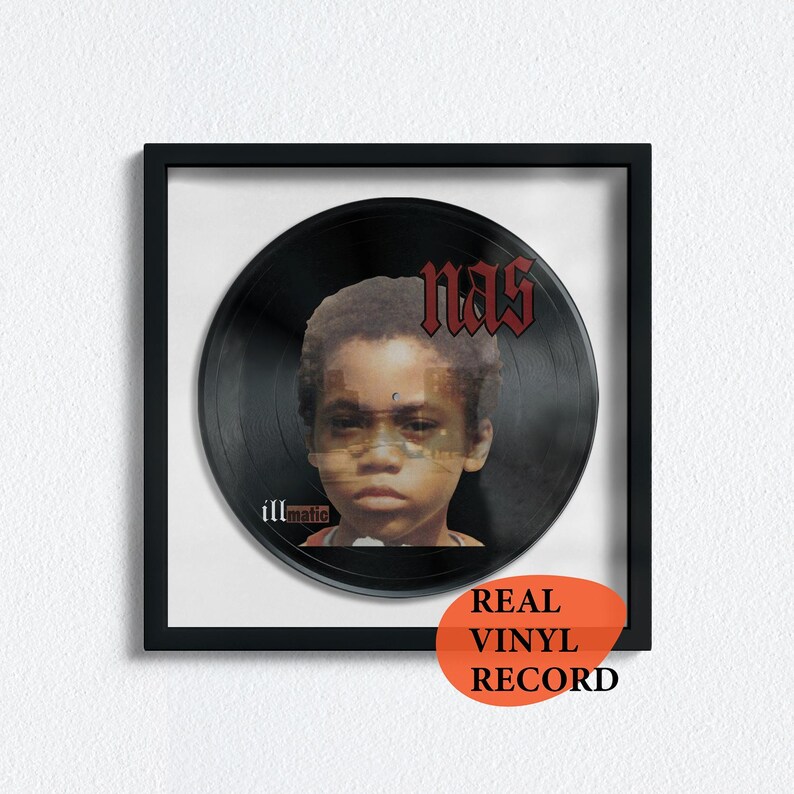 Nas Illmatic Album Cover Poster Printed on Real Vinyl Record, Vinyl ...