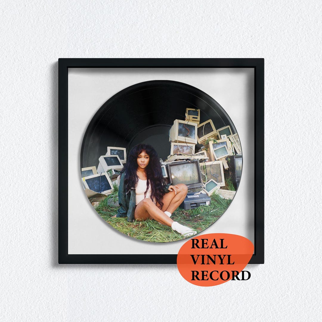 SZA Ctrl Album Cover Poster Printed on Real Vinyl Record, Vinyl Record ...
