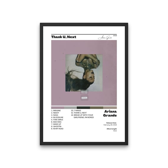 Ariana Grande Thank U Next Album Cover Poster / Music - Etsy