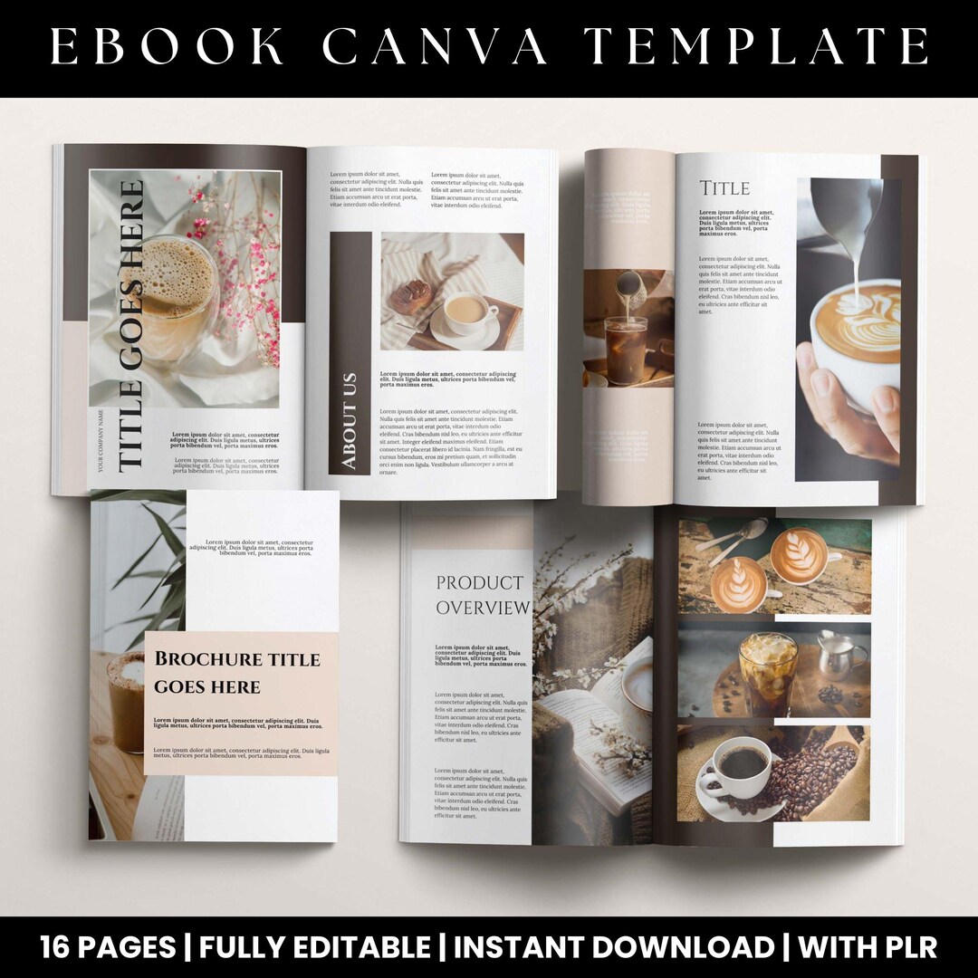 Booklet Template, Canva Template Ebook, Magazine Template: Create ...