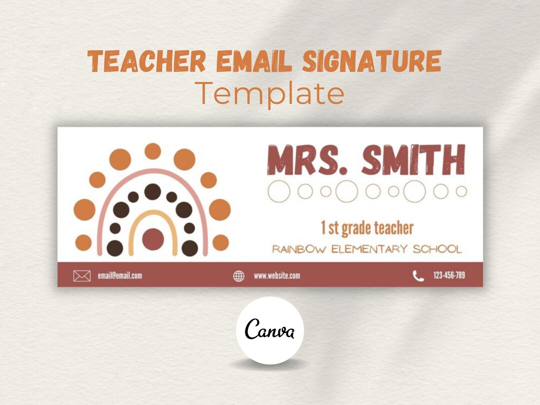 Email Signature Teacher Back to School Kindergarten Teacher - Etsy