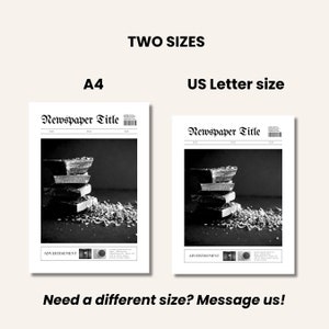 Newspaper Canva Template, Newspaper Printable, Editable Newspaper ...