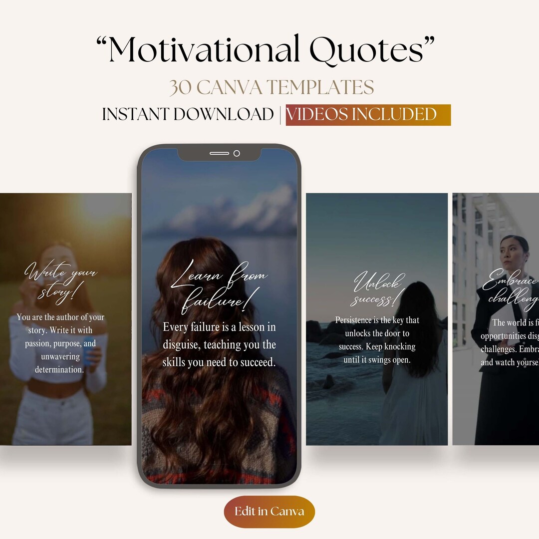 Motivational Inspiring Reel Templates | Canva Template | Viral Reels ...