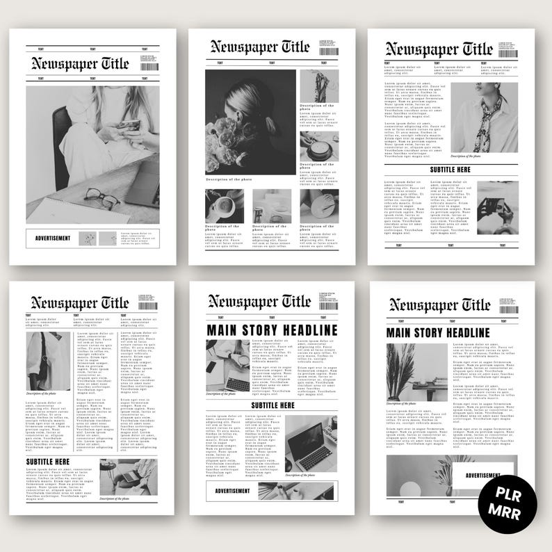 Newspaper Canva Template, Newspaper Printable, Business Editable ...