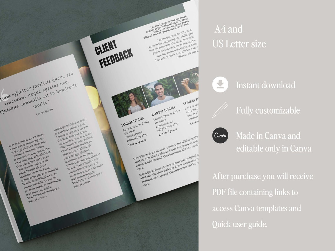 Canva Template Ebook Magazine Template: Create Stunning - Etsy