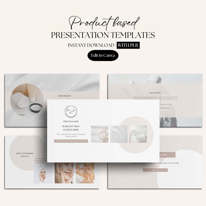 Modern Canva Presentation Template - Editable Slide Deck - Course ...