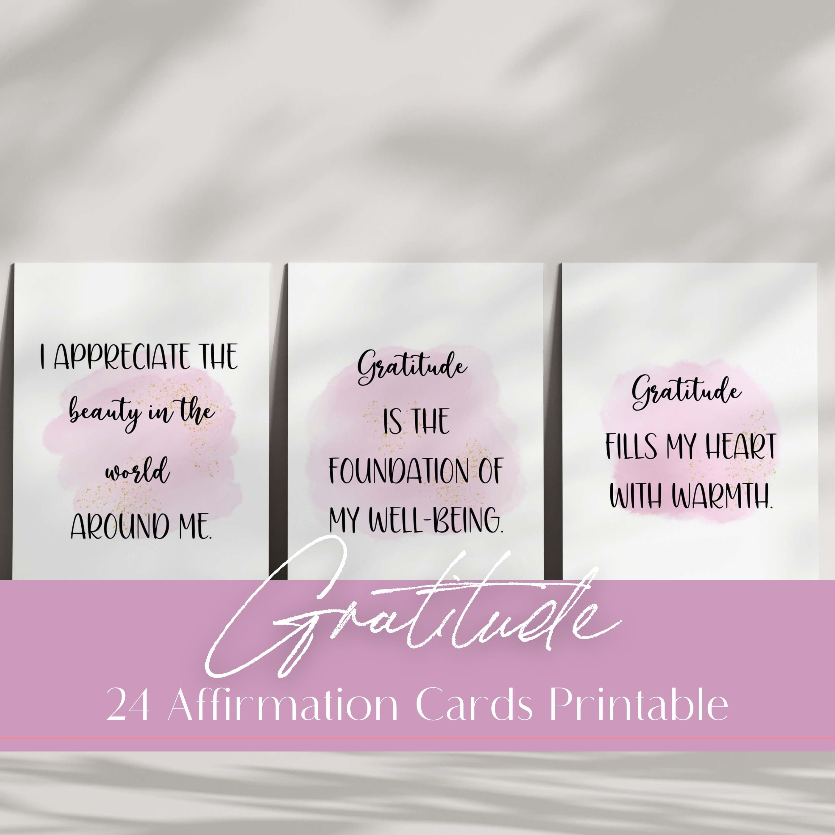 Gratitude Affirmation Cards Printable Daily Gratitude Card of Gratitude ...