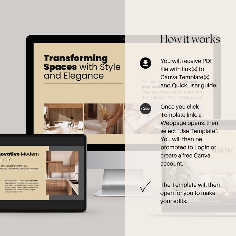 Interior Design Business Presentation Canva Template, E-interior Design ...