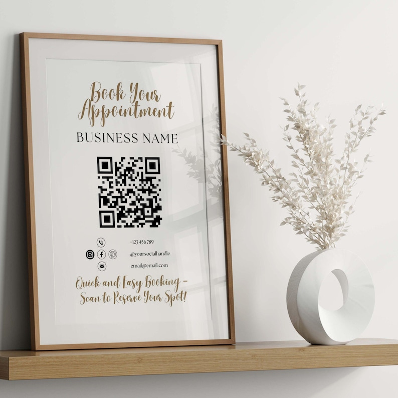 Scan to Book Appointment Sign Canva Template Editable, Printable ...