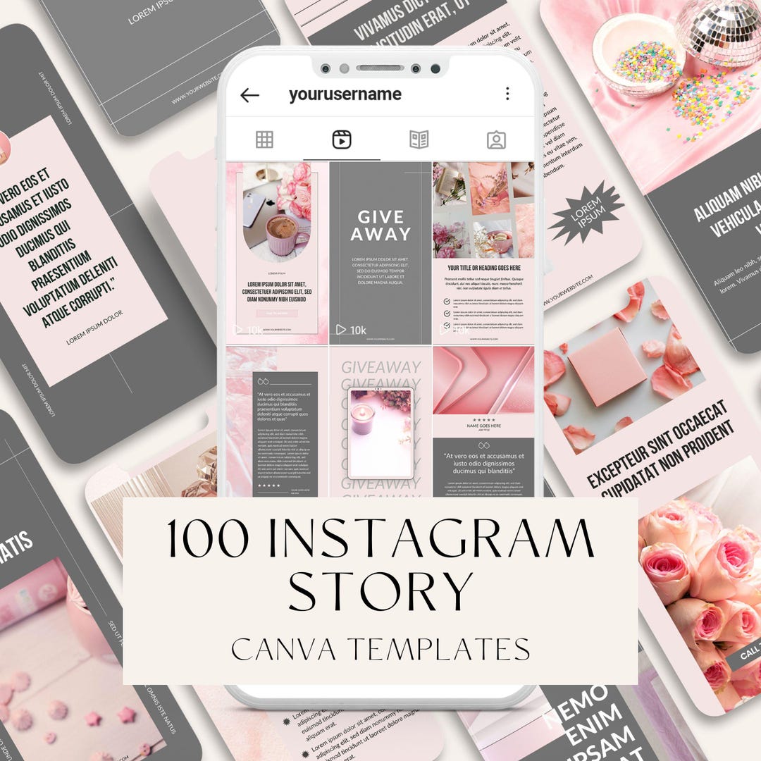 100 IG Story Templates, Editable Canva Layout, Trendy Look Story ...