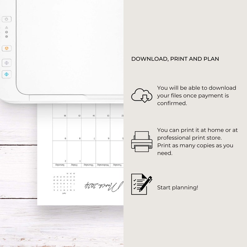 2024 Calendar & 2024 Planner: Year at a Glance, Dated Monthly Pages ...