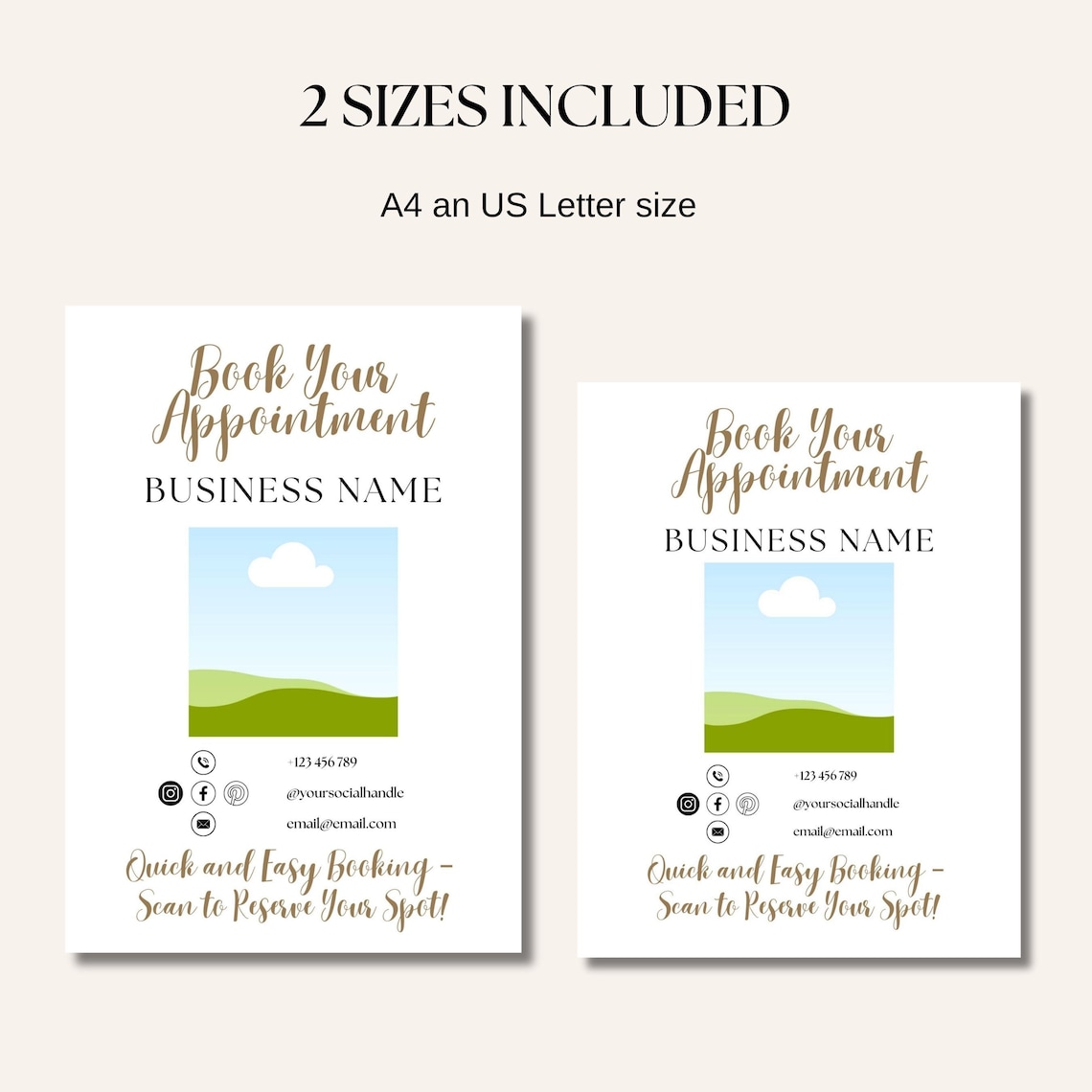 Scan to Book Appointment Sign Canva Template Editable, Printable ...