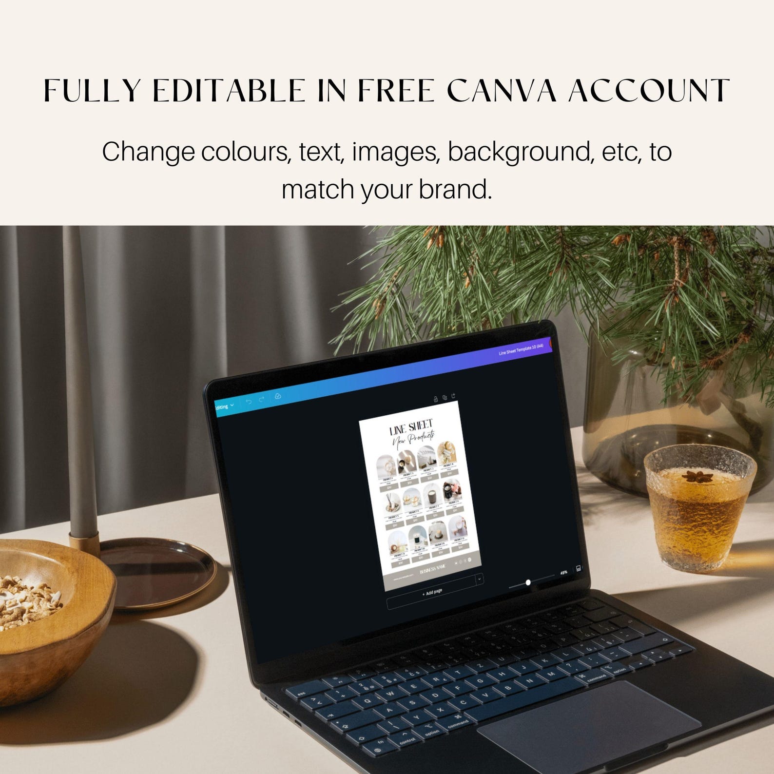 Sleek Design One-page Canva Sheet, Professional Look Line Sheet ...