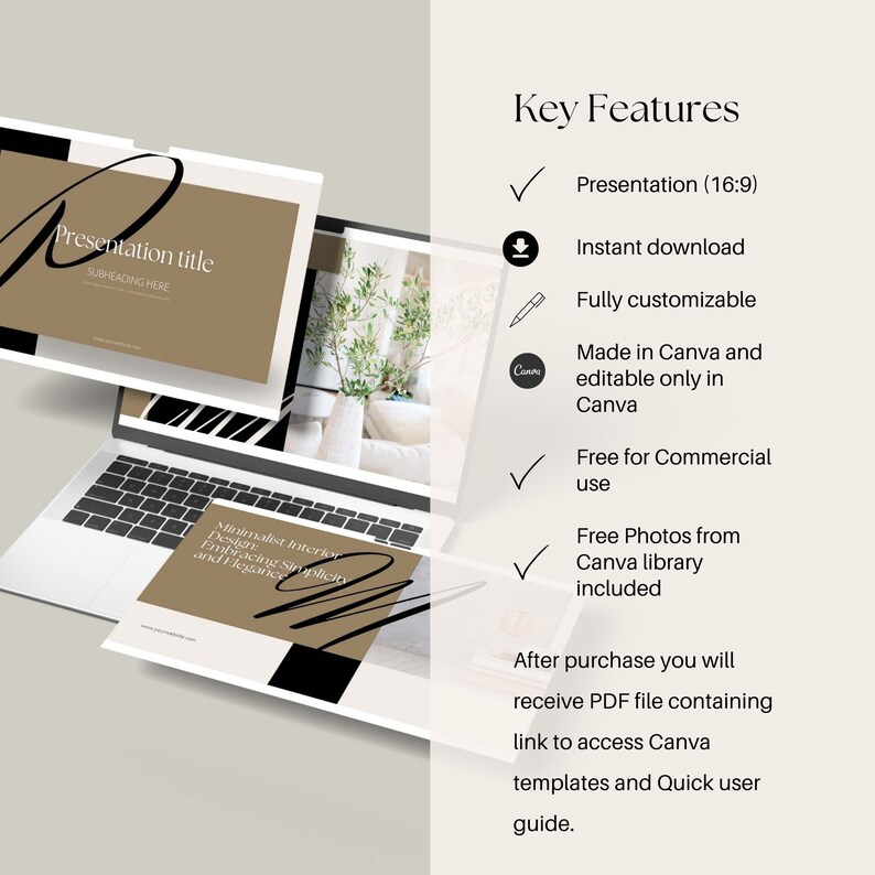 Interior Design Presentation Canva Template Canva Template Digital ...