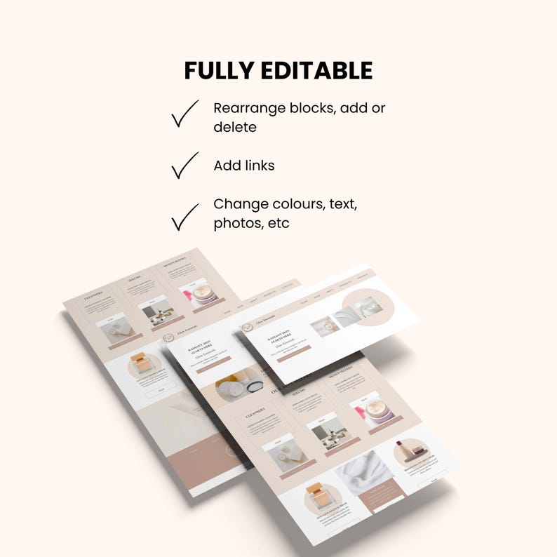 Product Based Website Canva Template, Landing Page Canva Template ...