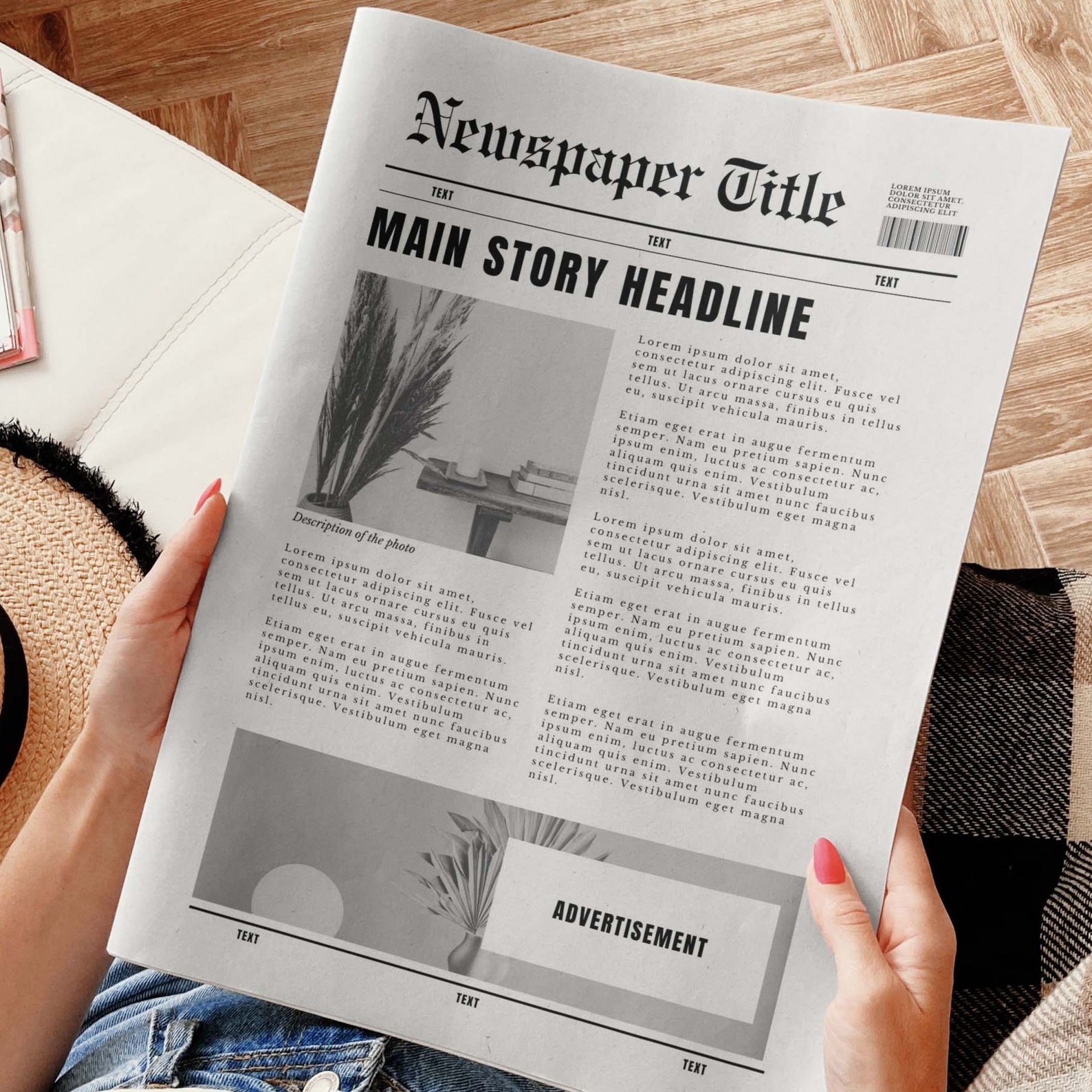 Newspaper Canva Template, Newspaper Printable, Business Editable ...