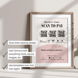 Editable Signage, 6 Canva Templates, Business Sign Bundle, Printable ...