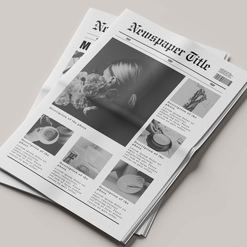 Newspaper Canva Template, Newspaper Printable, Business Editable ...