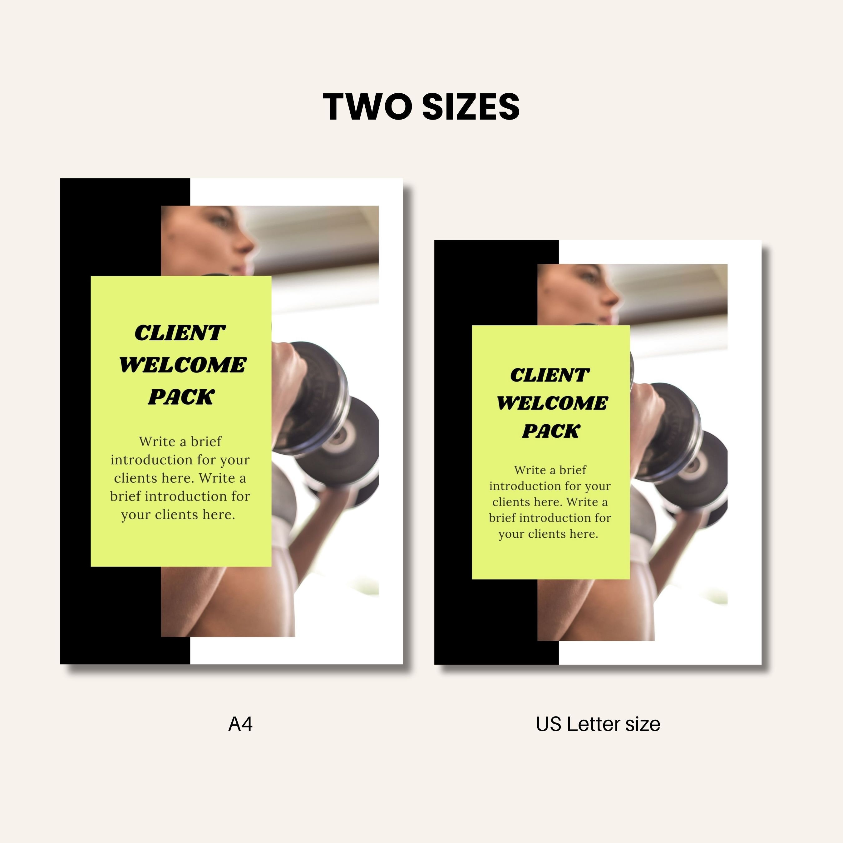 Fitness Client Welcome Pack Canva Template, Fitness and Nutrition ...