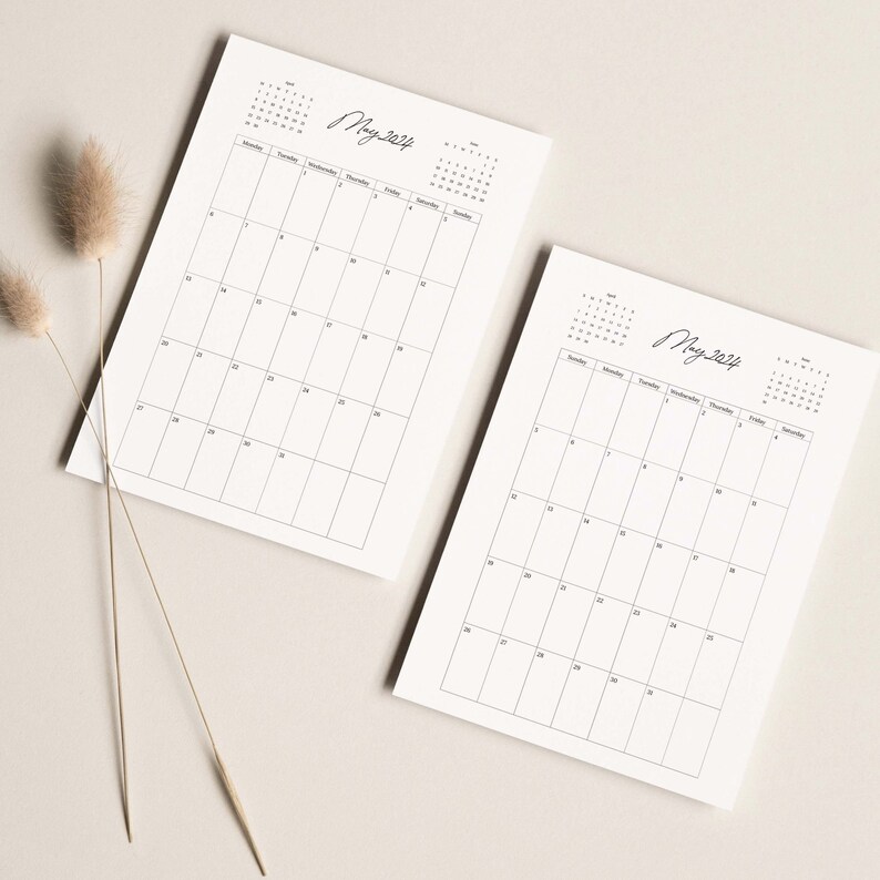 2024 Calendar & 2024 Planner: Year at a Glance, Dated Monthly Pages ...