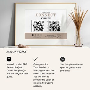 Connect With Us Printable Sign, Social Media Sign, Small Business Sign ...