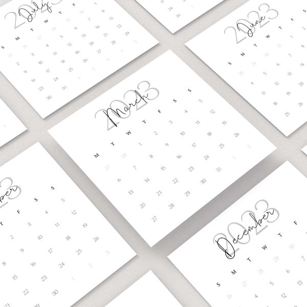 Mini Calendar - Etsy
