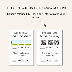 Bundle Business Signs Canva Templates, Social Media Signs QR Code ...