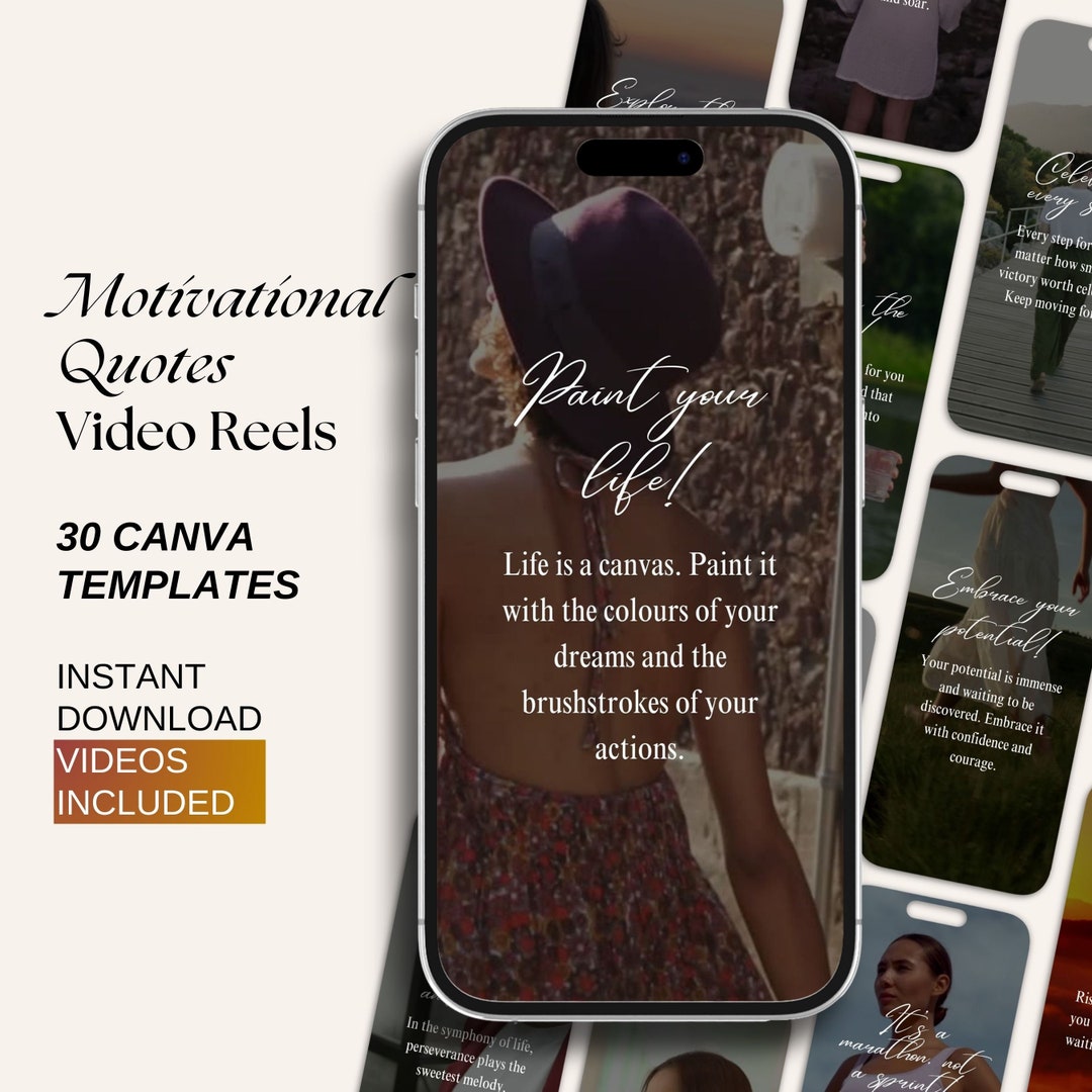 Motivational Inspiring Reel Templates Canva Template Viral Reels Social ...