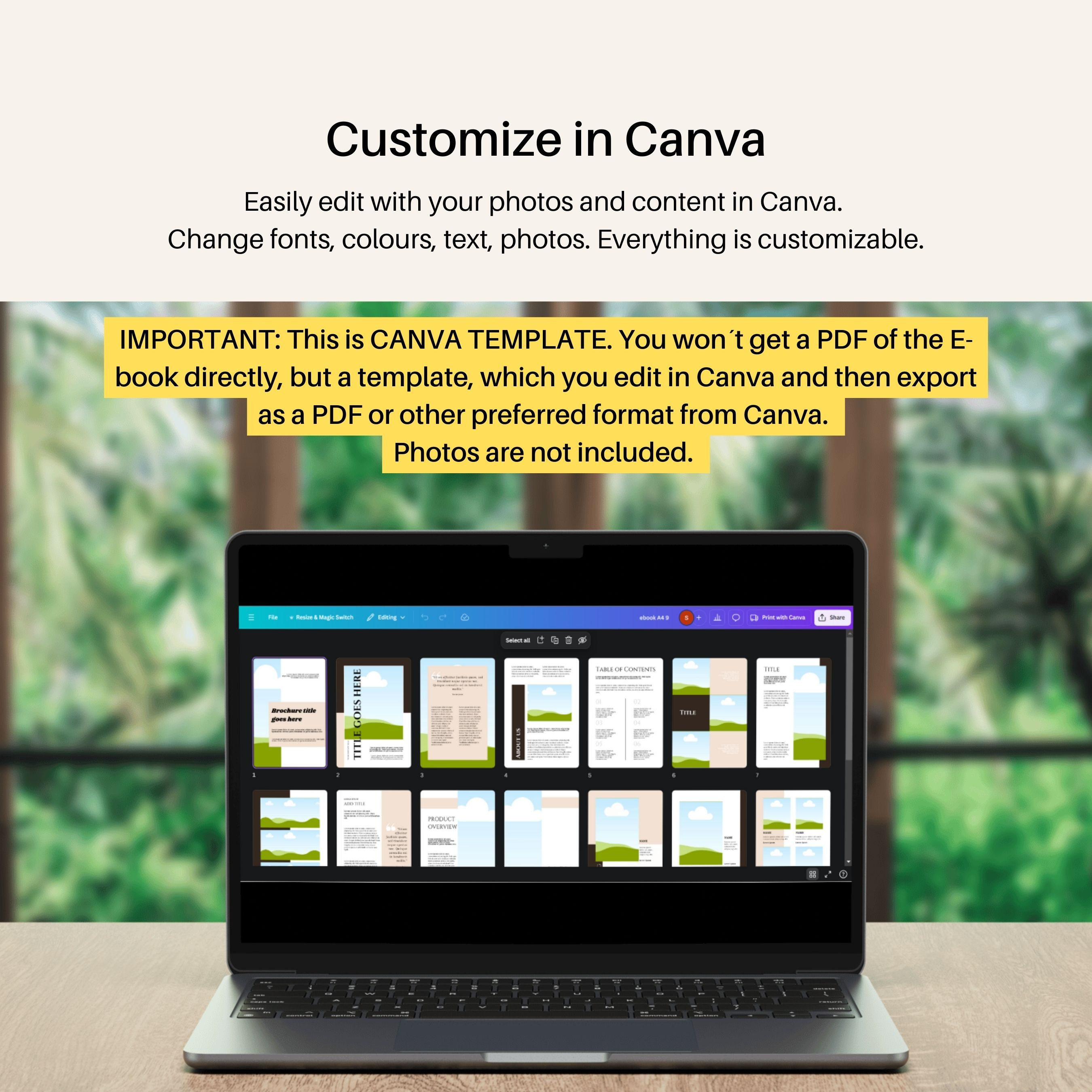 Booklet Template, Canva Template Ebook, Magazine Template: Create ...