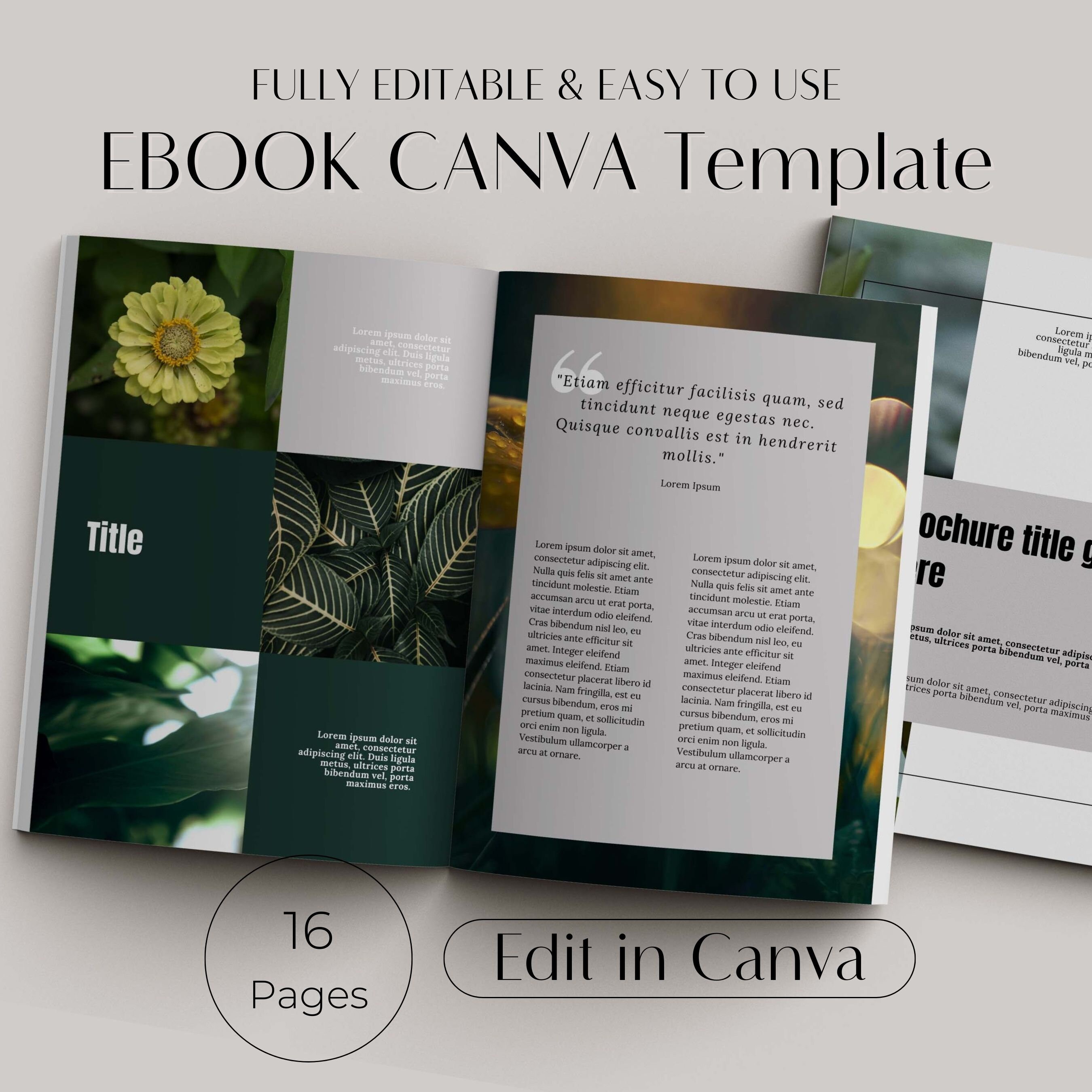 Canva Template Ebook, Magazine Template, Booklet Template: Create ...